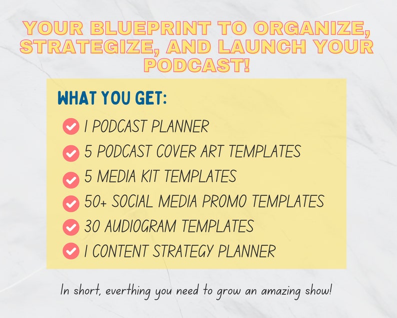 Podcast Planning Template, Podcast Branding, Podcast Design Template ...