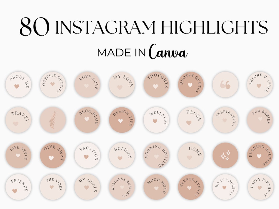 80 Neutral Instagram Highlight Icons, Neutral Story Instagram Covers ...