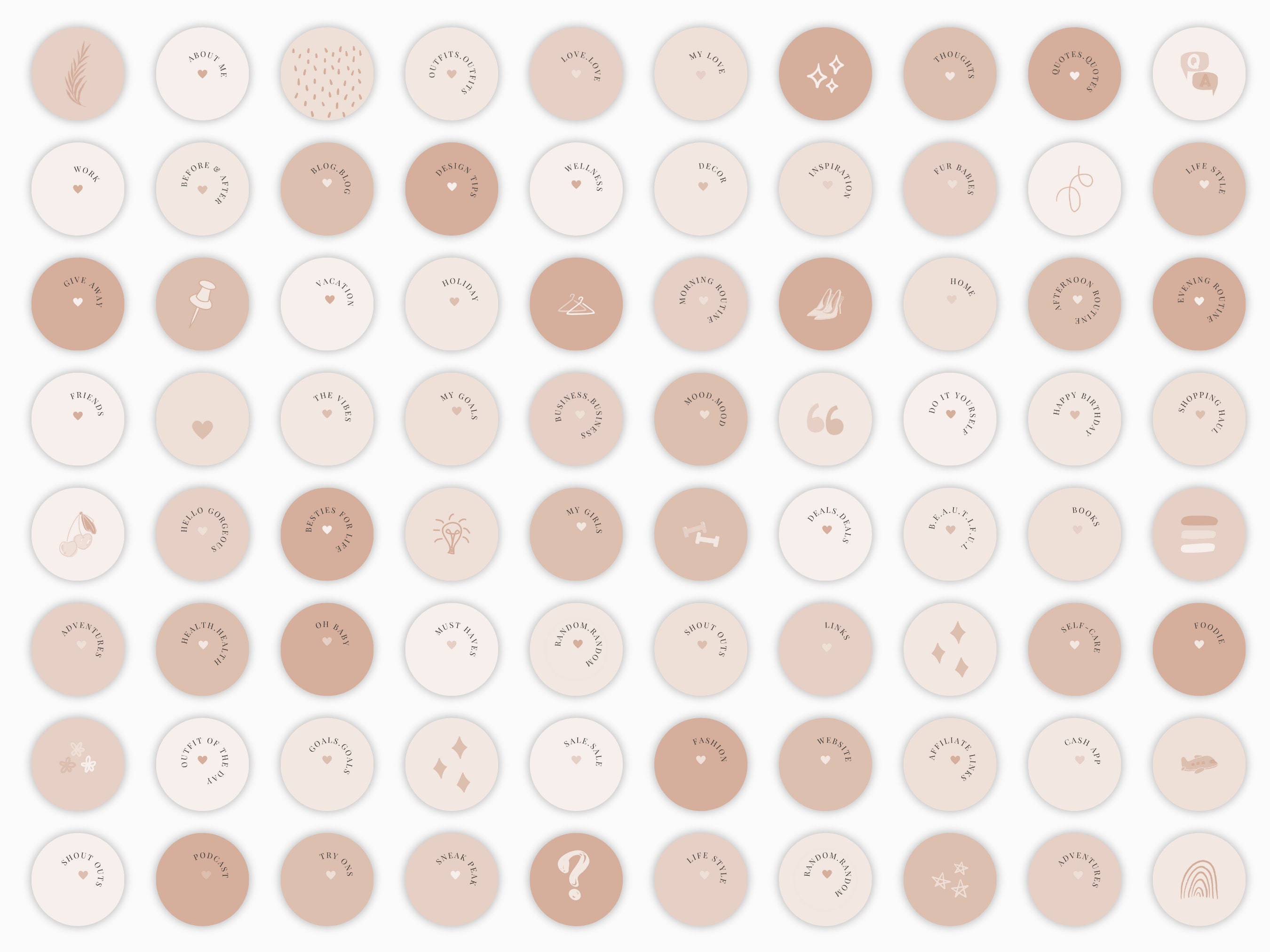 80 Neutral Instagram Highlight Icons, Neutral Story Instagram Covers ...