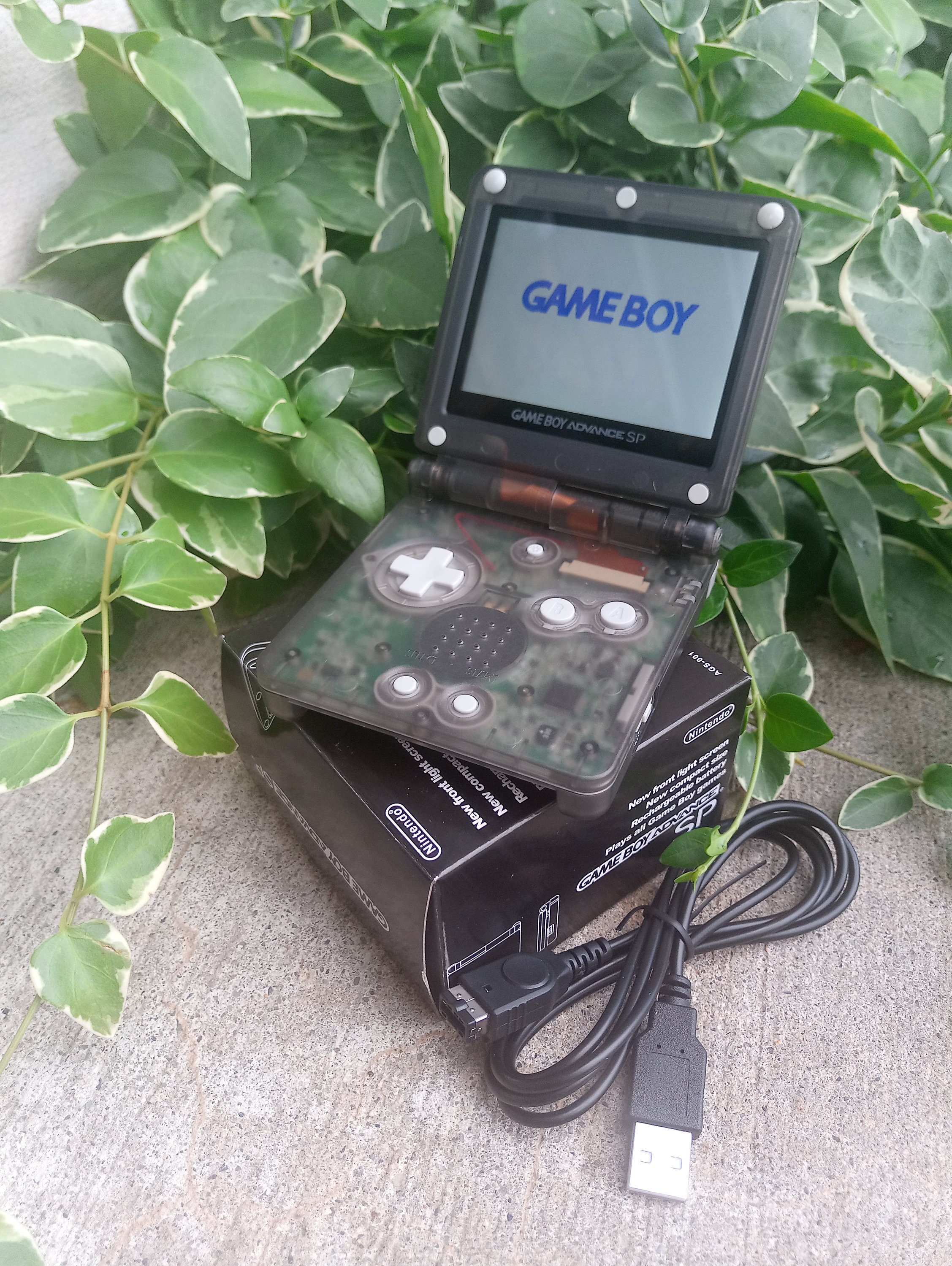 IPS Game Boy Advance SP w/ Box Smoke | Etsy