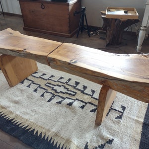 Log Split Bench, Natural - Etsy