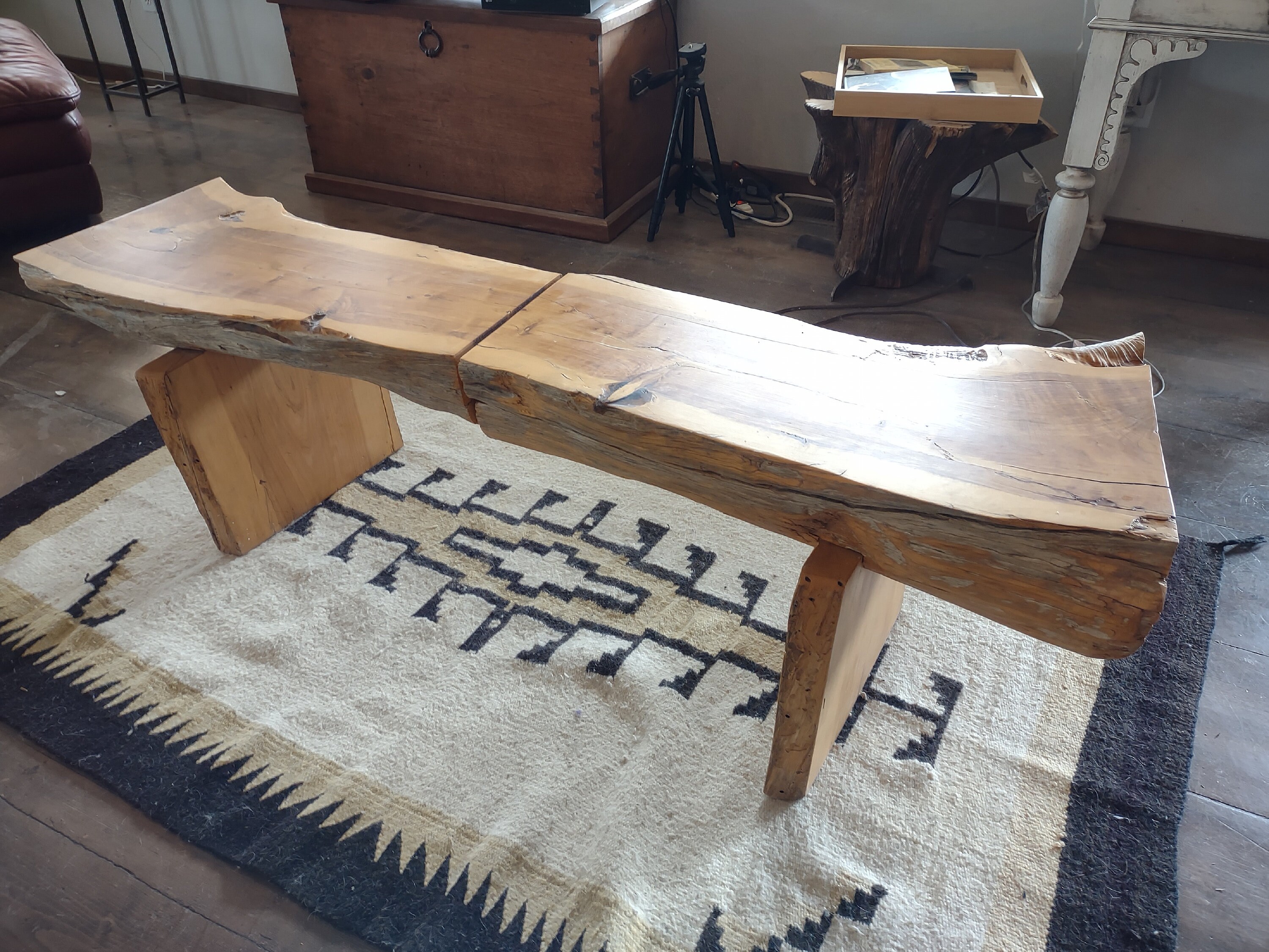 Log Split Bench, Natural - Etsy