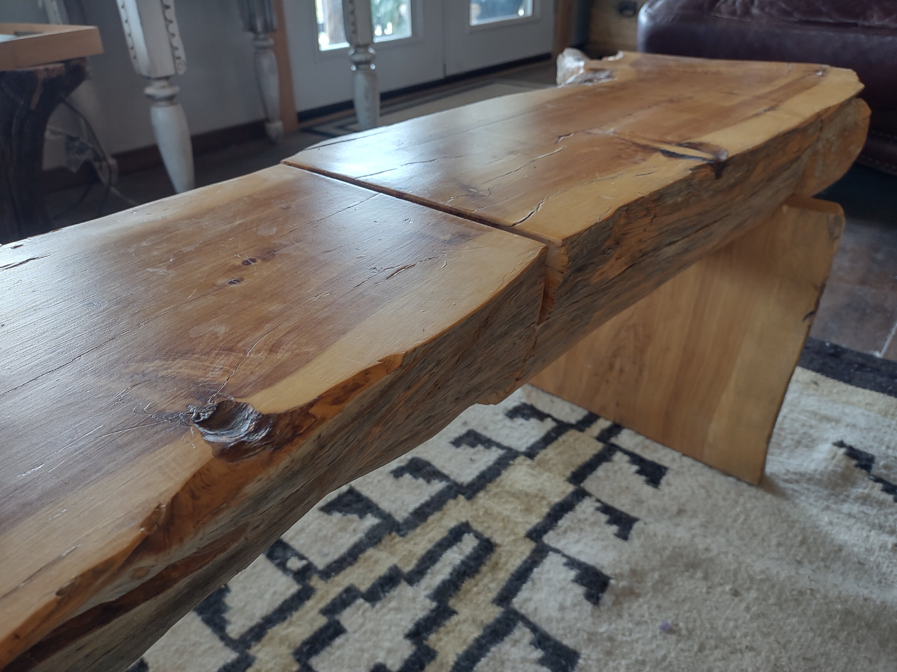 Log Split Bench, Natural - Etsy