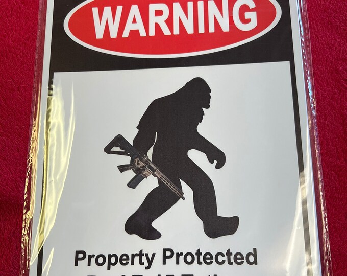 Sasquatch, Bigfoot WARNING Sign - Etsy