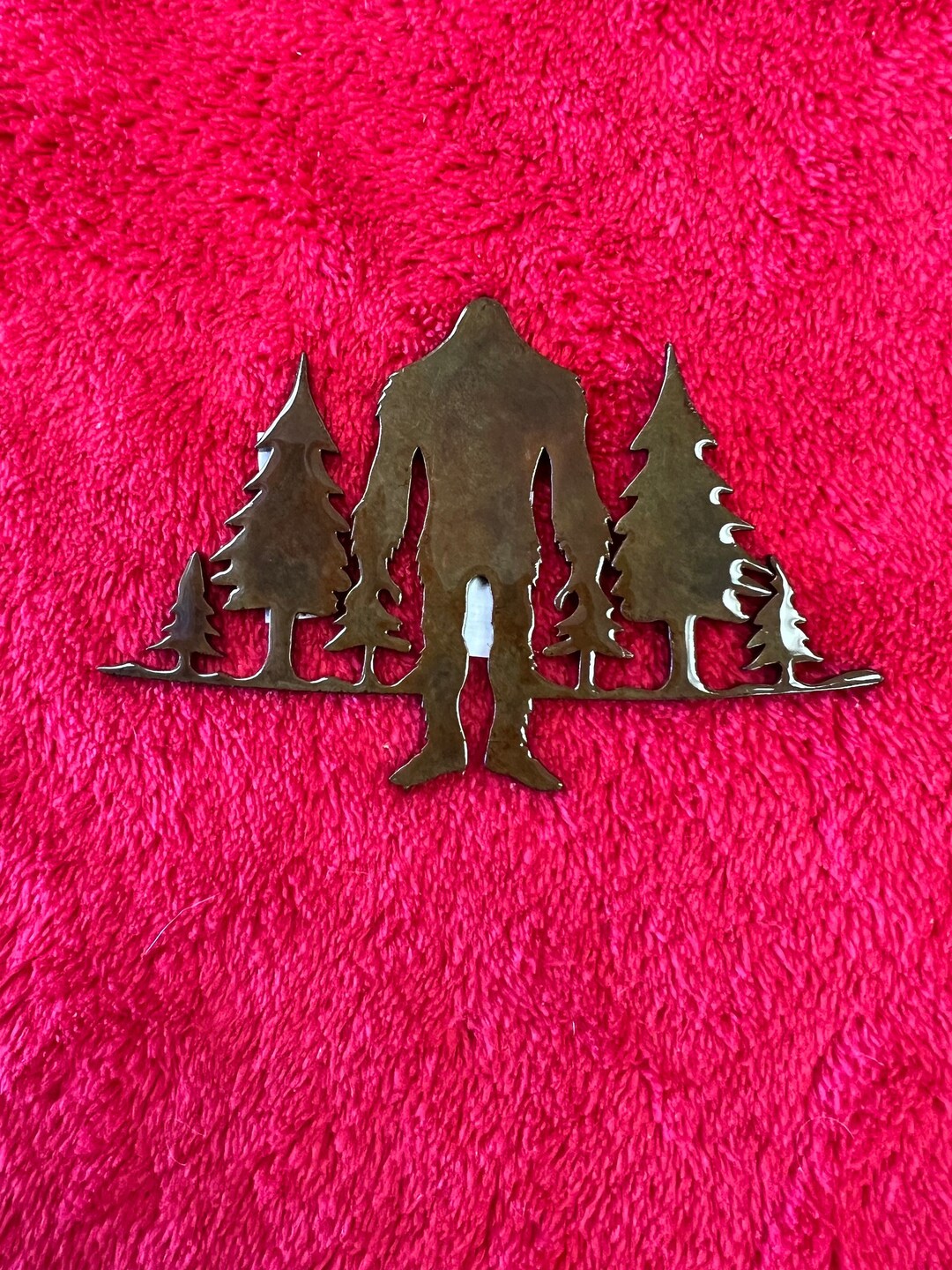 Sasquatch cryptid Magnet With Pine Trees Backed With a Rare Earth ...