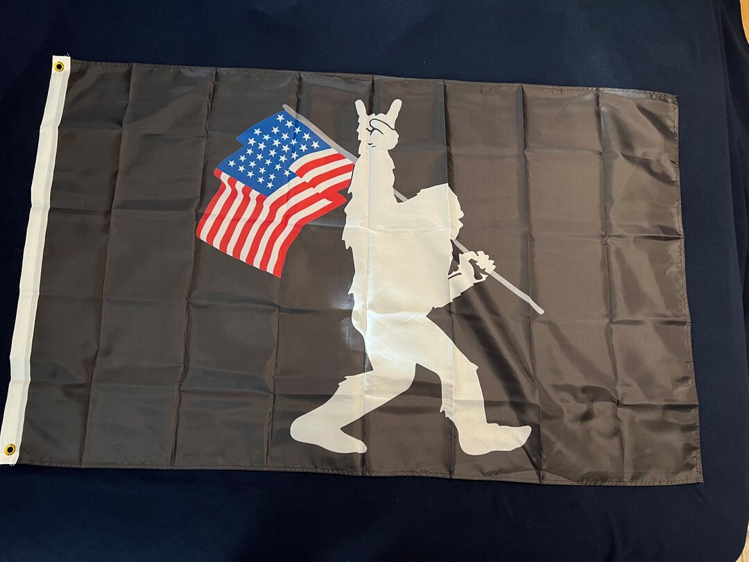 Sasquatch, Bigfoot Flag, 100% Polyester Double Sided - Etsy