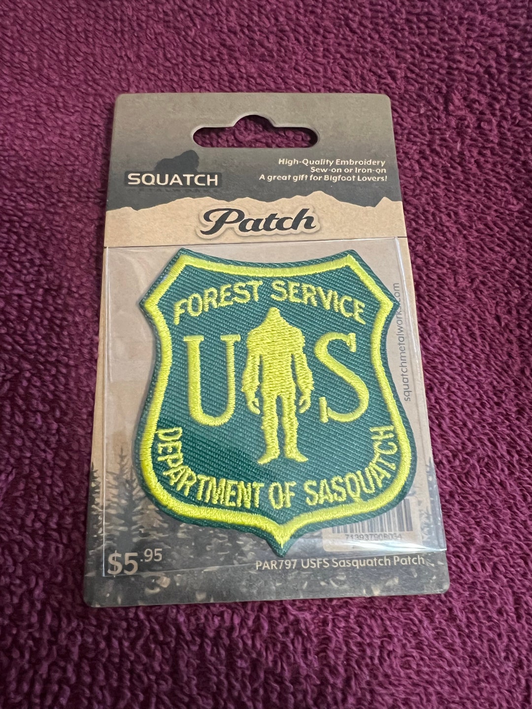 USFS Department of Sasquatch Embroidered Patch - Etsy