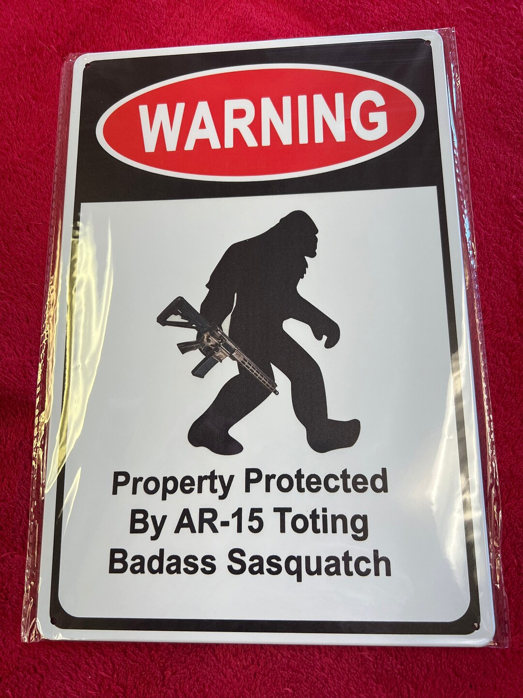 Sasquatch, Bigfoot WARNING Sign - Etsy
