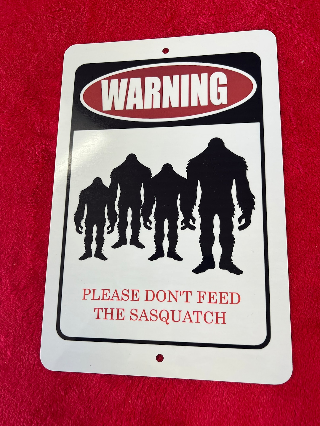 Sasquatch, Bigfoot WARNING Sign - Etsy