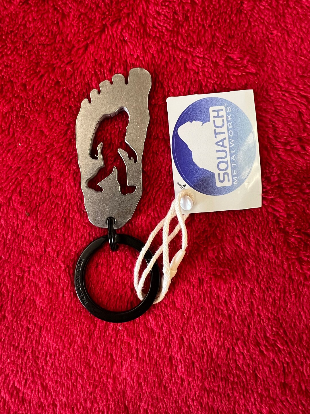 Sasquatch / Bigfoot Stainless Steel Footprint Key Ring - Etsy