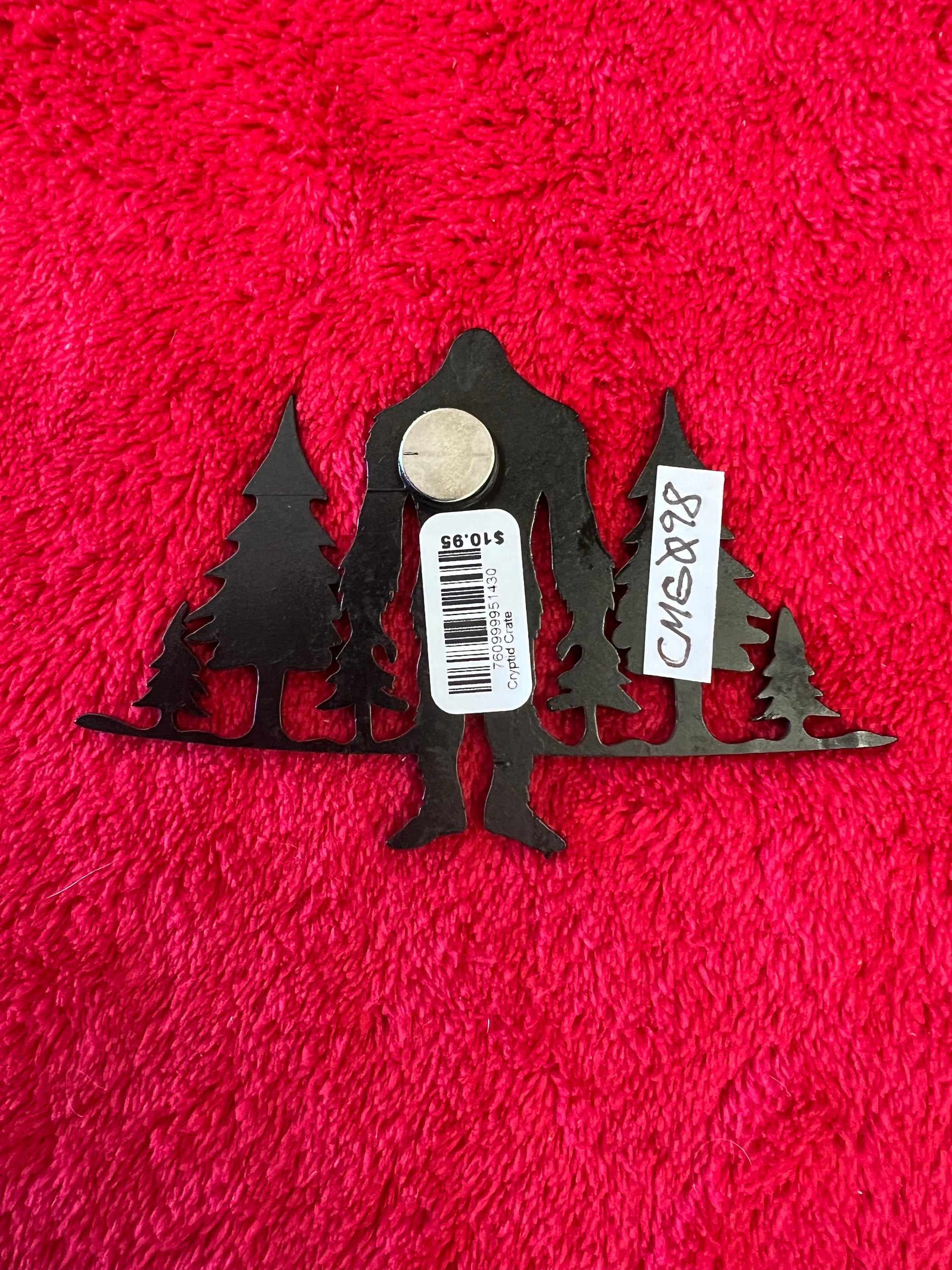 Sasquatch cryptid Magnet With Pine Trees Backed With a Rare Earth ...