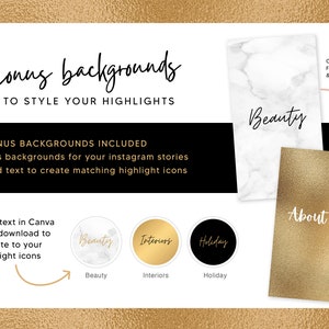Black Gold Marble - Instagram Story Templates Canva - Instagram Posts ...
