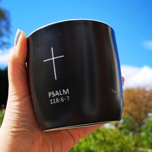 Christian Engraved Simplicity Mug | Psalm 118:6-7 - Etsy