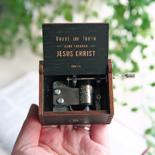 Christian Gift Wooden Music Box Personalised Gift - Etsy