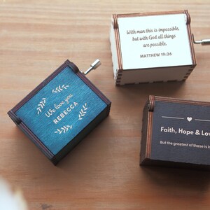 Personalised Gift Wooden Music Box Christian Gift - Etsy UK