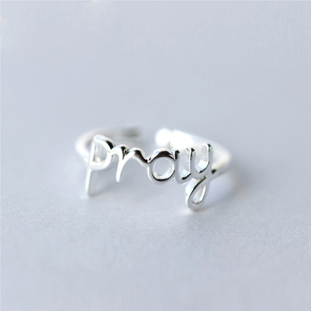 925 Sterling Silver Pray Ring Christian Jewellery Gift - Etsy