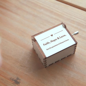 Personalised Gift Wooden Music Box Christian Gift | Etsy UK