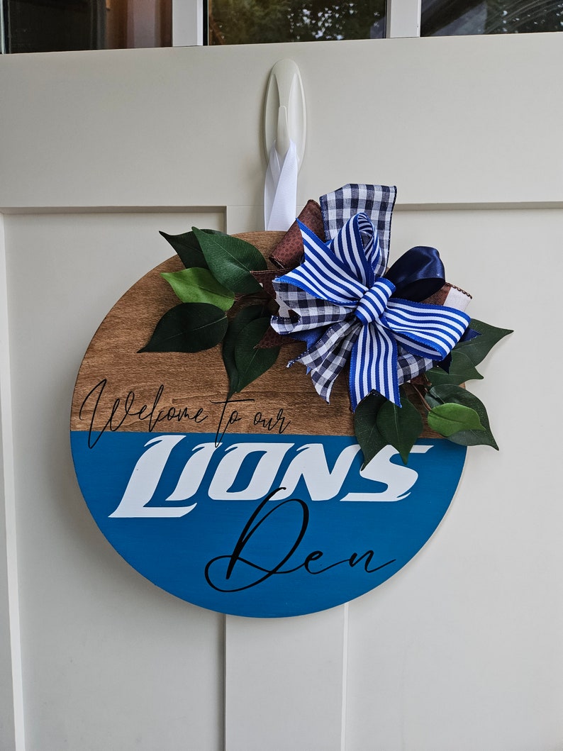 Detroit Lions Welcome to Our Den Sign Football Sign NFL - Etsy