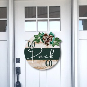 Green Bay Packers Welcome Sign NFL Football Decor for Front Door Go ...