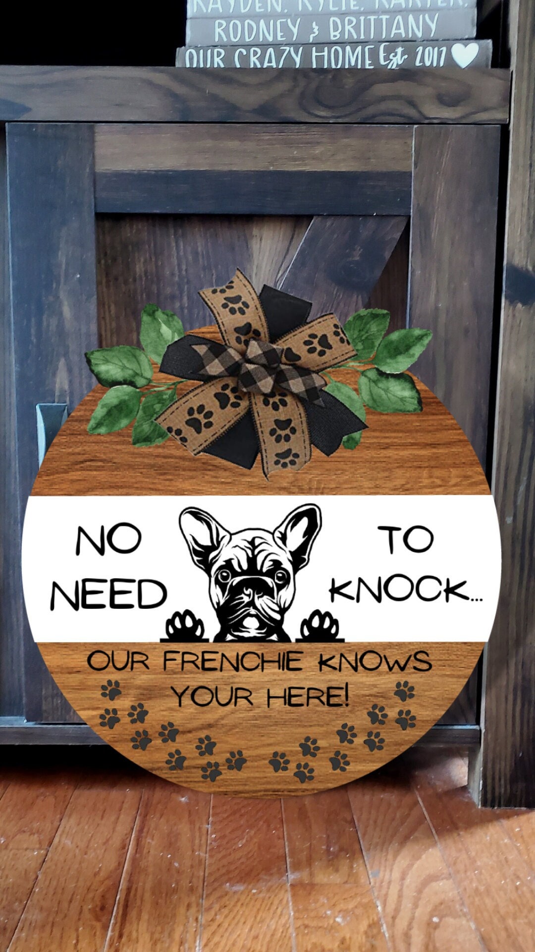 Welcome Sign Frenchie Sign No Need to Knock Wooden Sign - Etsy