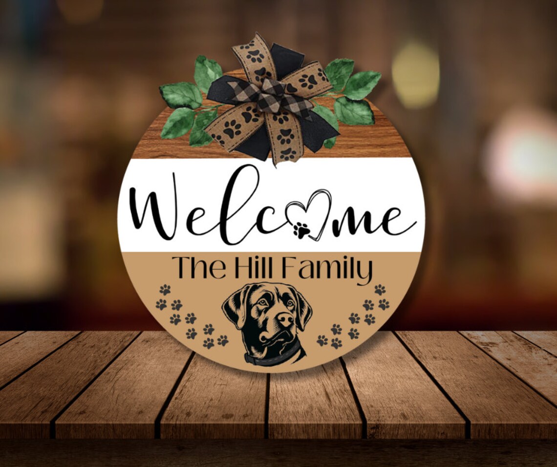 Welcome Sign, Labrador Sign, Personalized Signs, Wooden Sign, Labrador ...