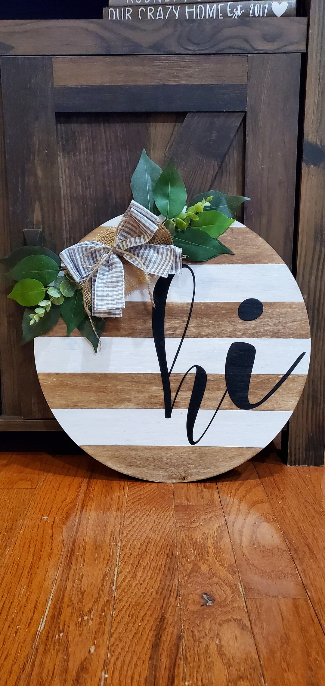 Hi. Hello. Welcome. Come In... Handmade Door Sign Personalized Wooden ...