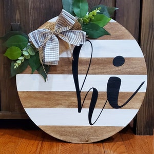 Hi. Hello. Welcome. Come In... Handmade Door Sign Personalized Wooden ...