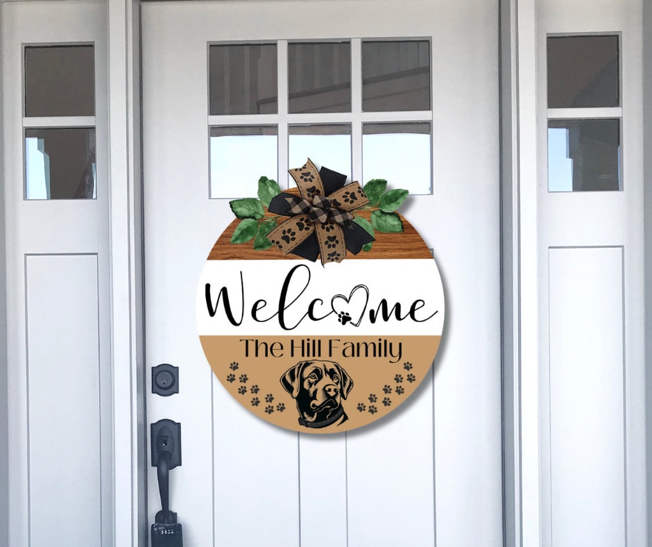 Welcome Sign, Labrador Sign, Personalized Signs, Wooden Sign, Labrador ...