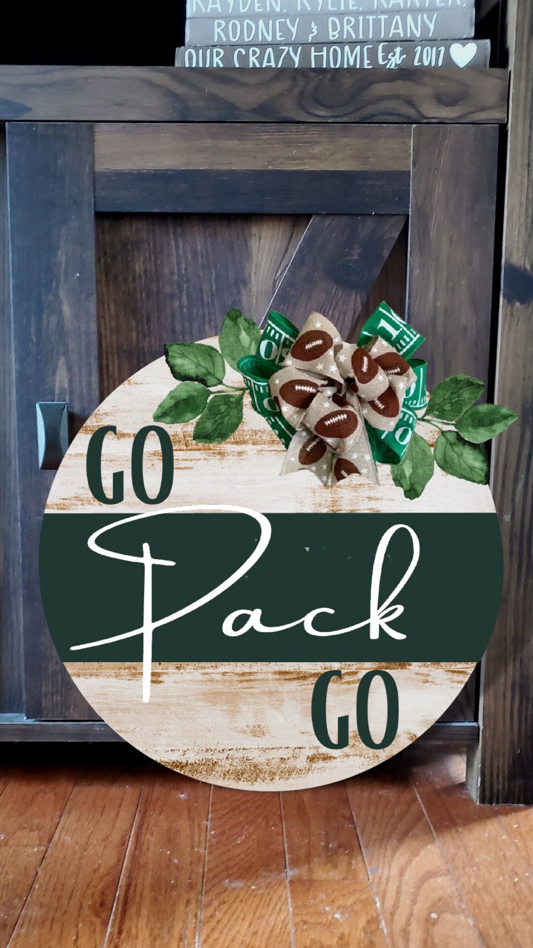 Green Bay Packers Welcome Sign NFL Football Decor for Front Door Go ...