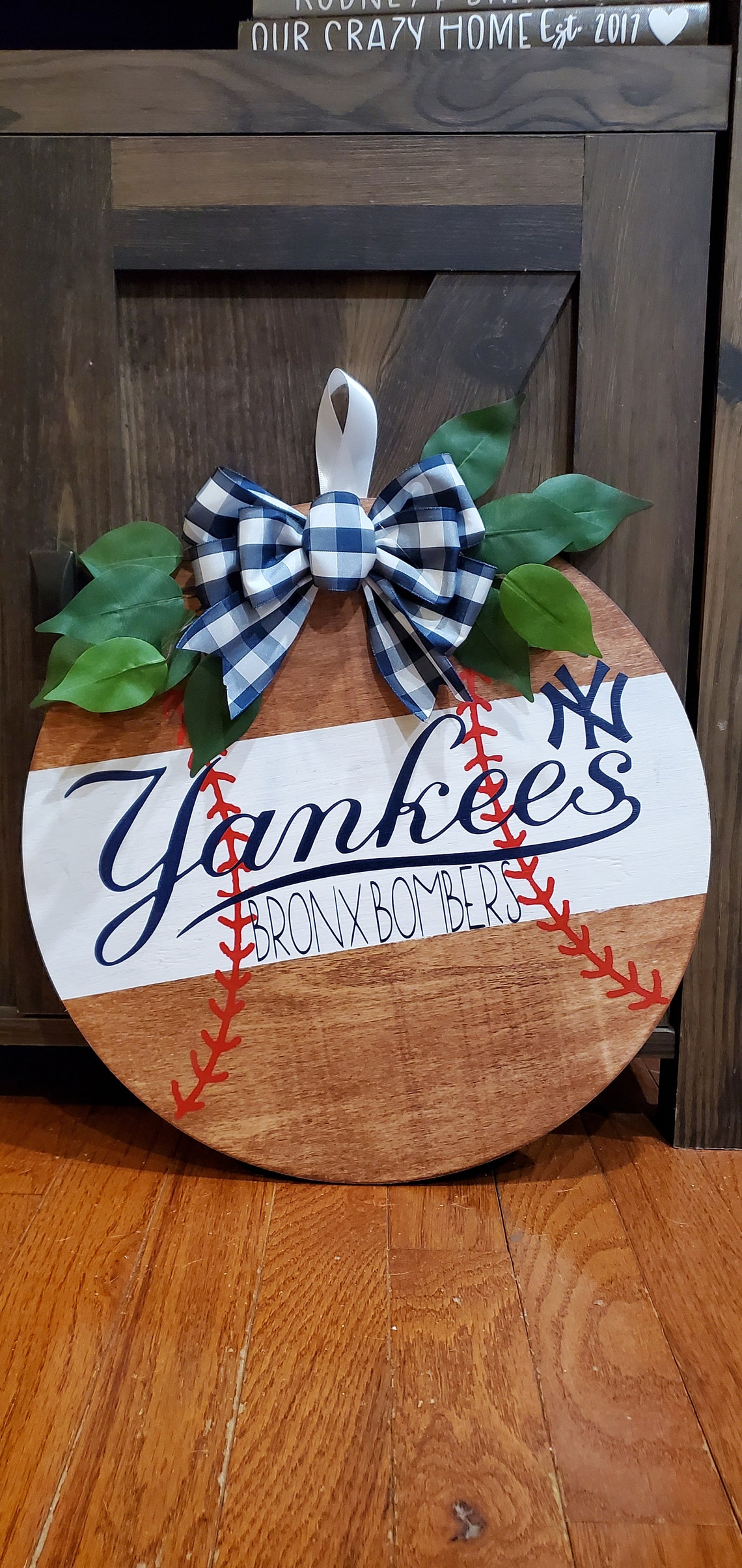New York Yankees, MLB Baseball, Welcome Sign, Welcome Wreath, Front ...