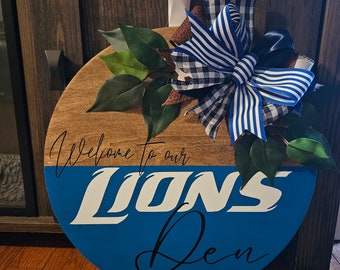 15 Detroit Lions Front Door Decoration Wreath/sign - Etsy