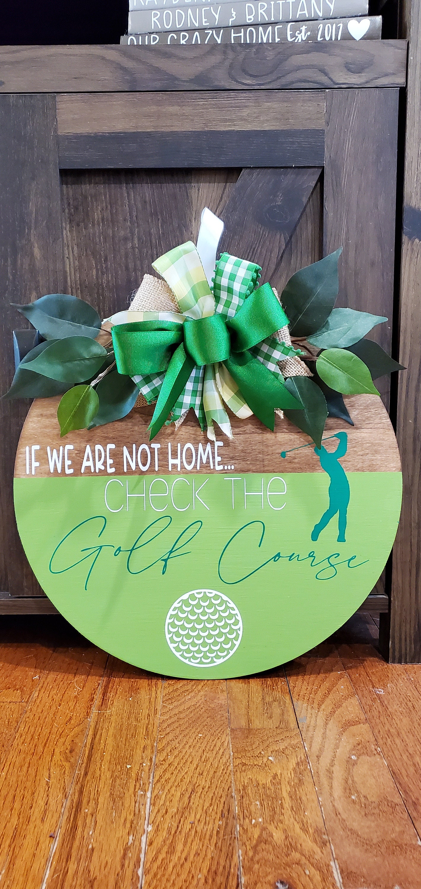 Golfing, Golfer, Check the Golf Course, Front Door Hanger, Golfing Sign ...