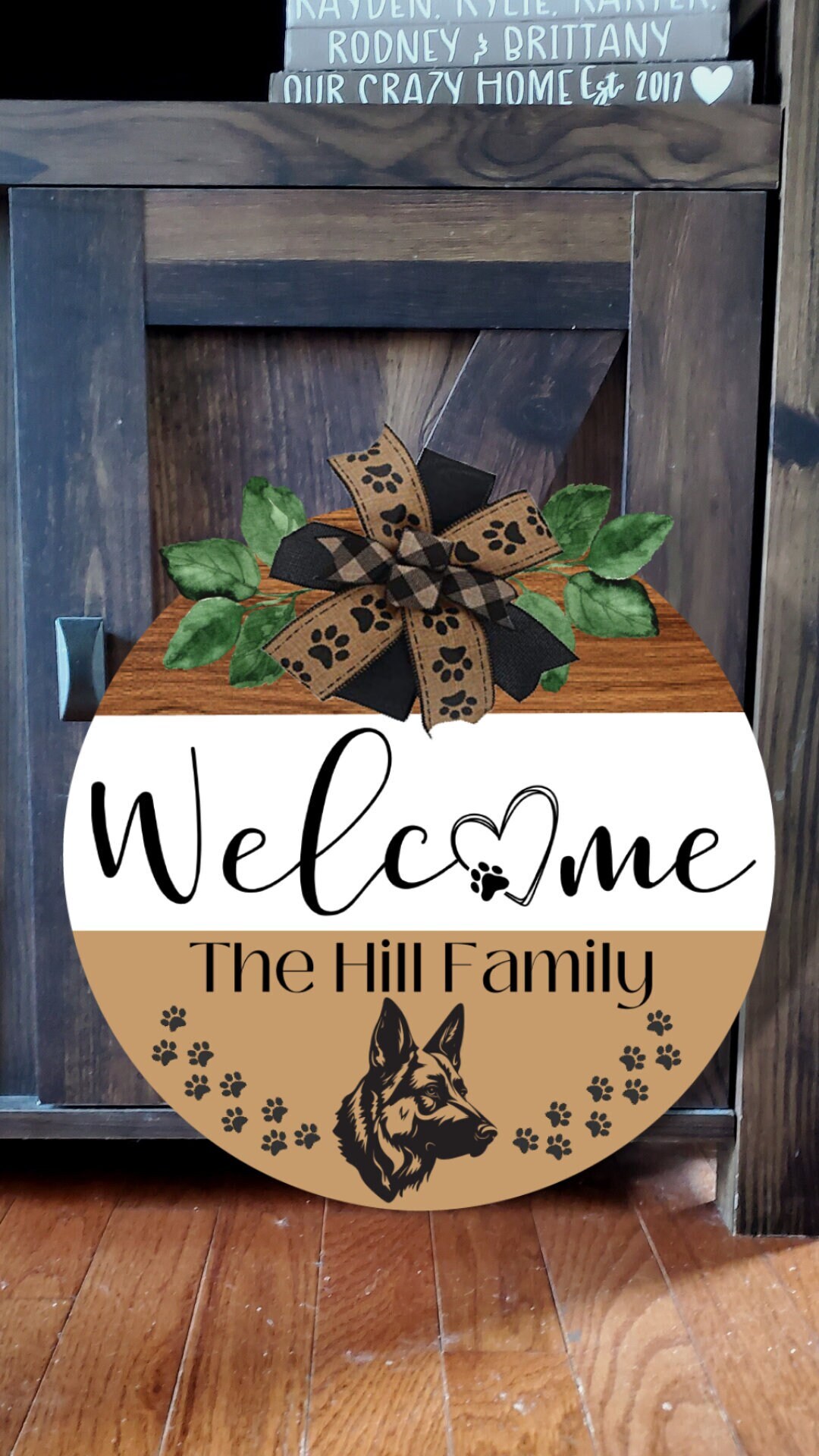 Personalized German Shepherd Welcome Sign: A Tail-wagging Greeting for ...