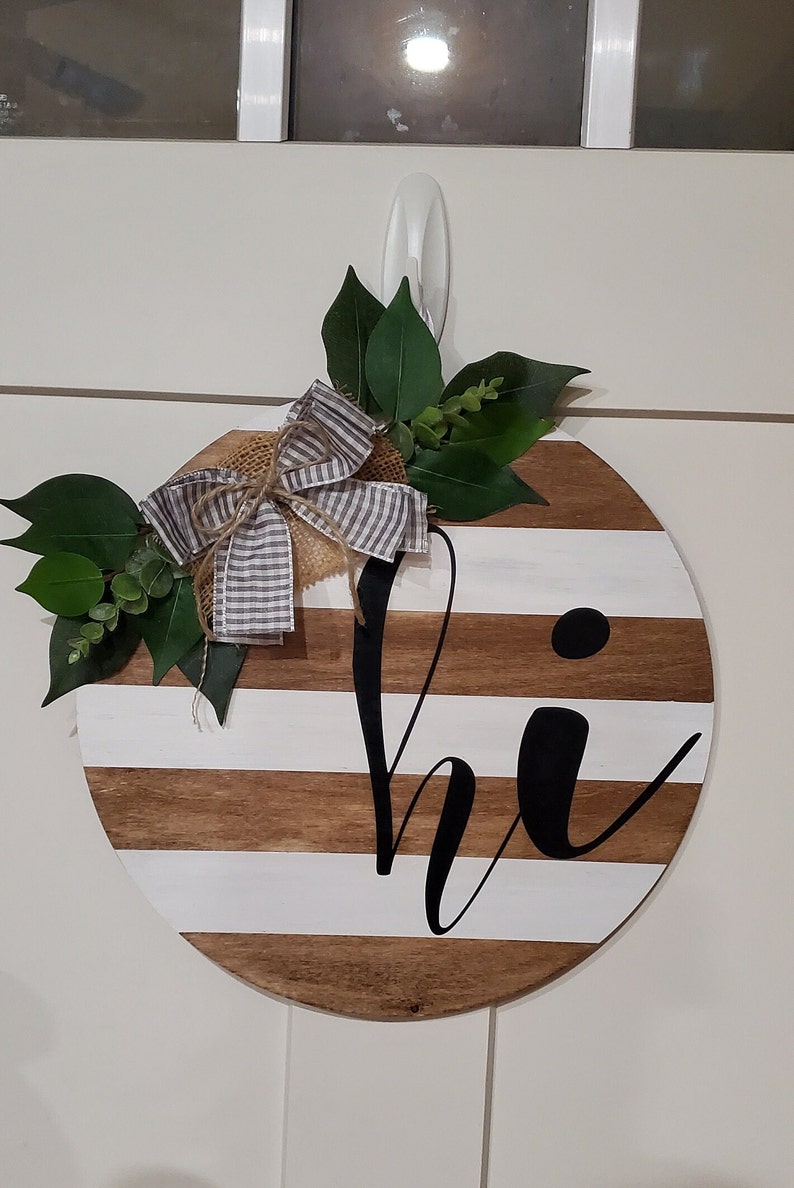 Hi. Hello. Welcome. Come In... Handmade Door Sign Personalized Wooden ...