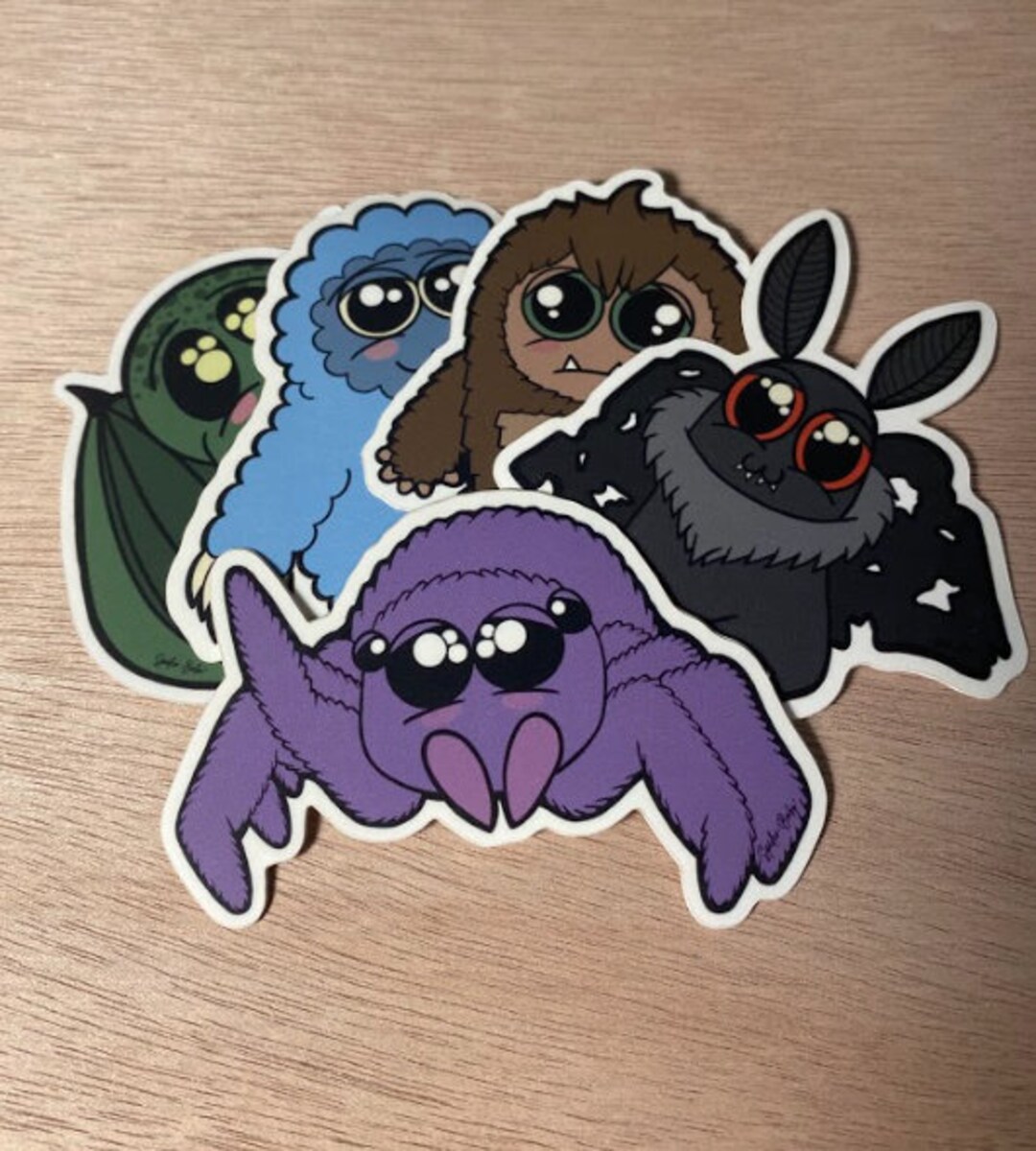 Spider Made Cryptid and Friends Sticker Pack - Etsy
