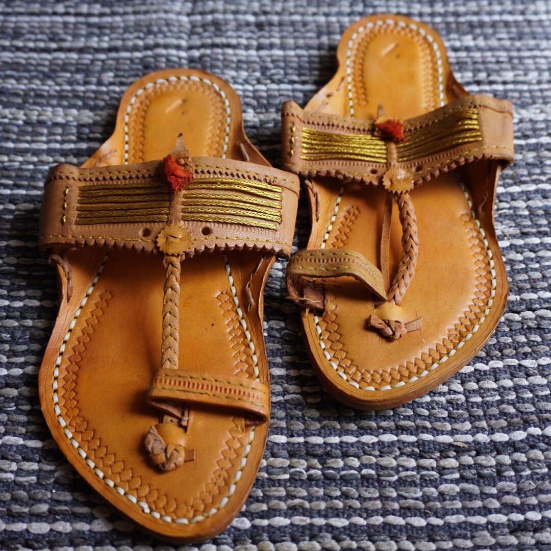 Handcrafted Leather Kolhapuri Chappals for Men | Traditional Indian ...