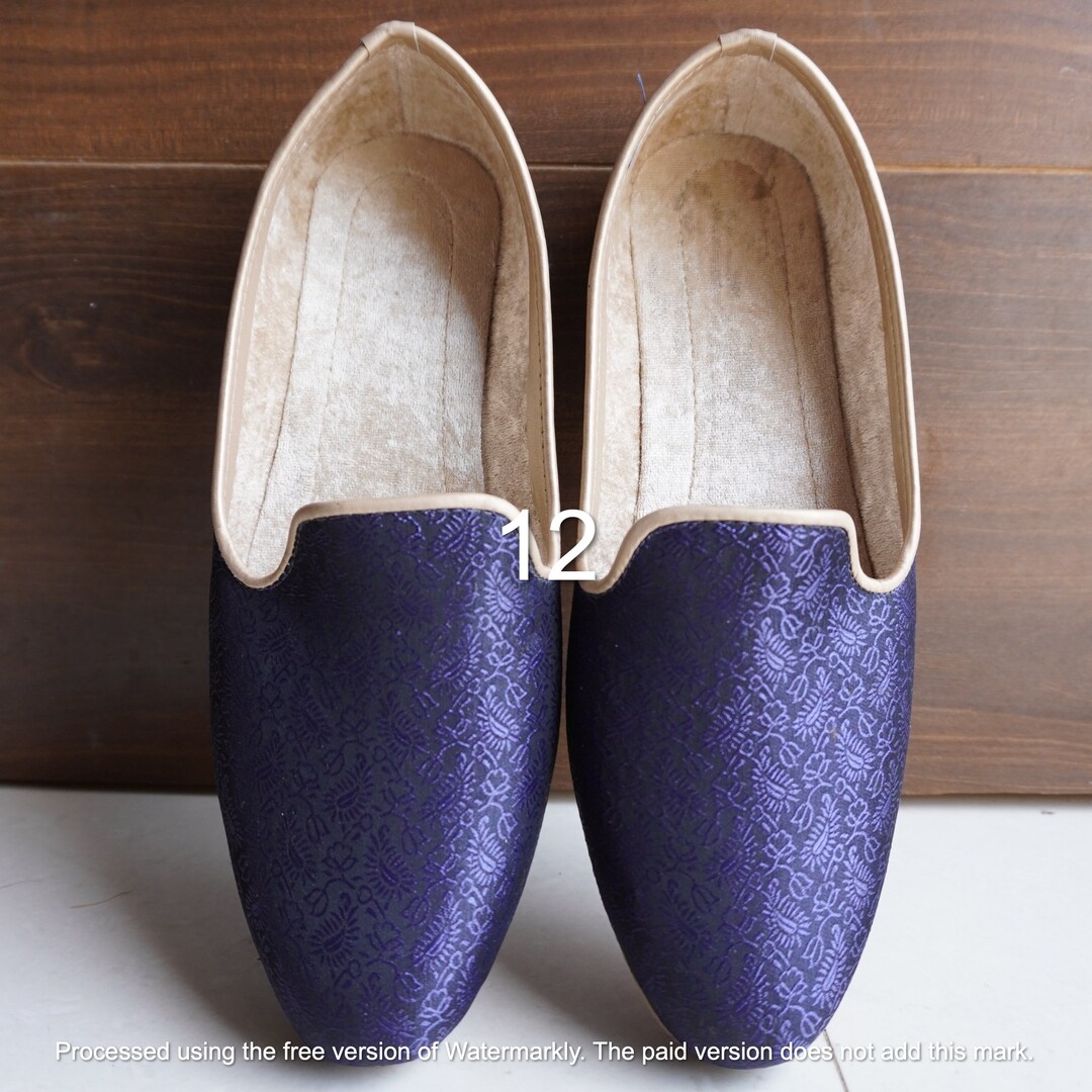 Stylish Blue Groom Loafers Men's Wedding Day Shoes Handmade Blue ...
