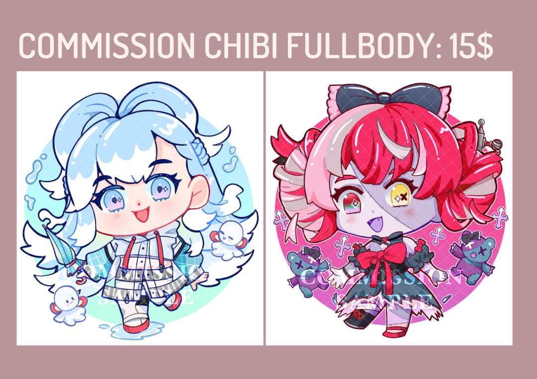 Custom Chibi Couple Cute Anime Chibi Chibi Couple Custom - Etsy