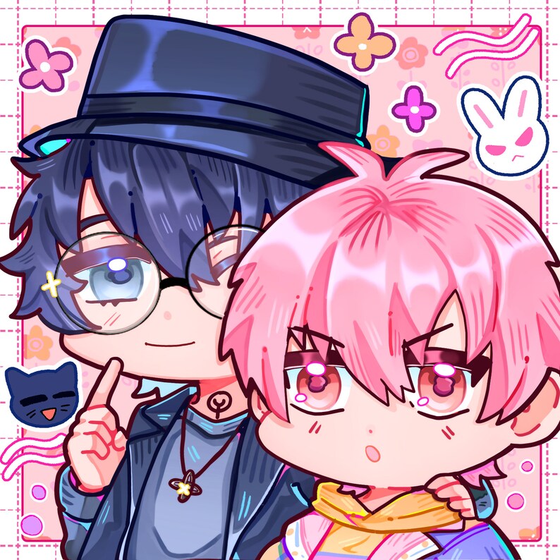 Custom Chibi Icon Couple, Cute Anime Chibi, Chibi Couple, Custom Chibi ...