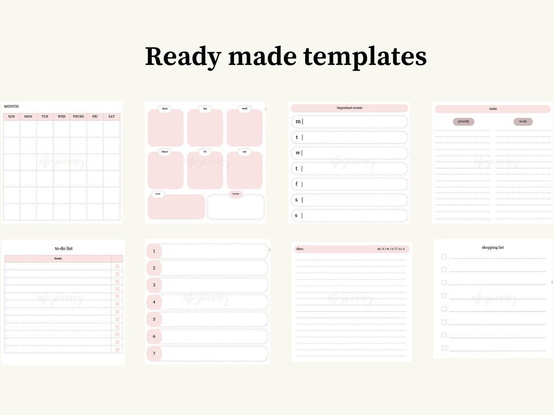 Daily Sticky Notes Templates | Digital and Printable | Editable on ...