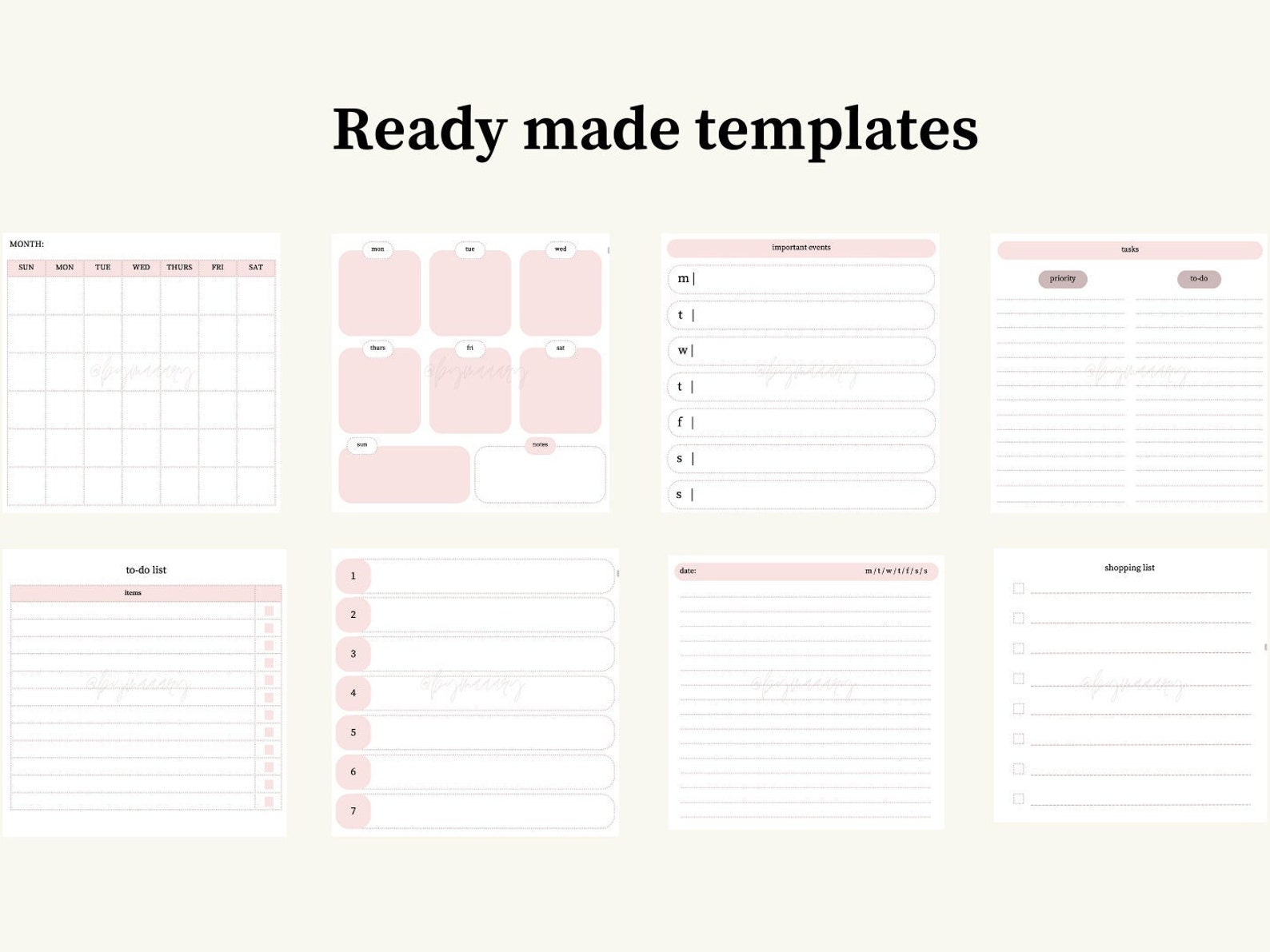 Daily Sticky Notes Templates | Digital and Printable | Editable on ...