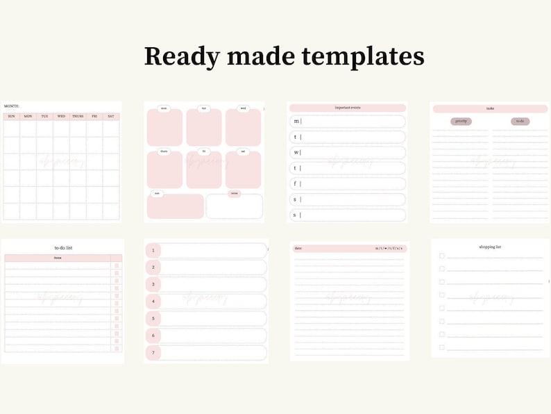 Daily Sticky Notes Templates | Digital and Printable | Editable on ...