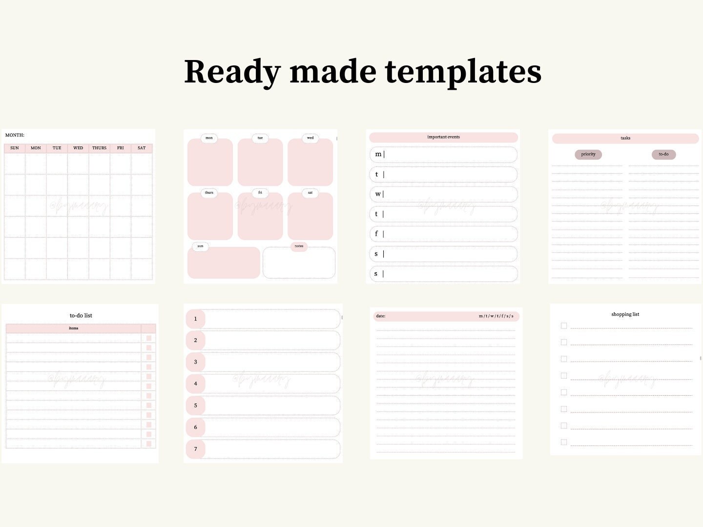 Daily Sticky Notes Templates | Digital and Printable | Editable on ...