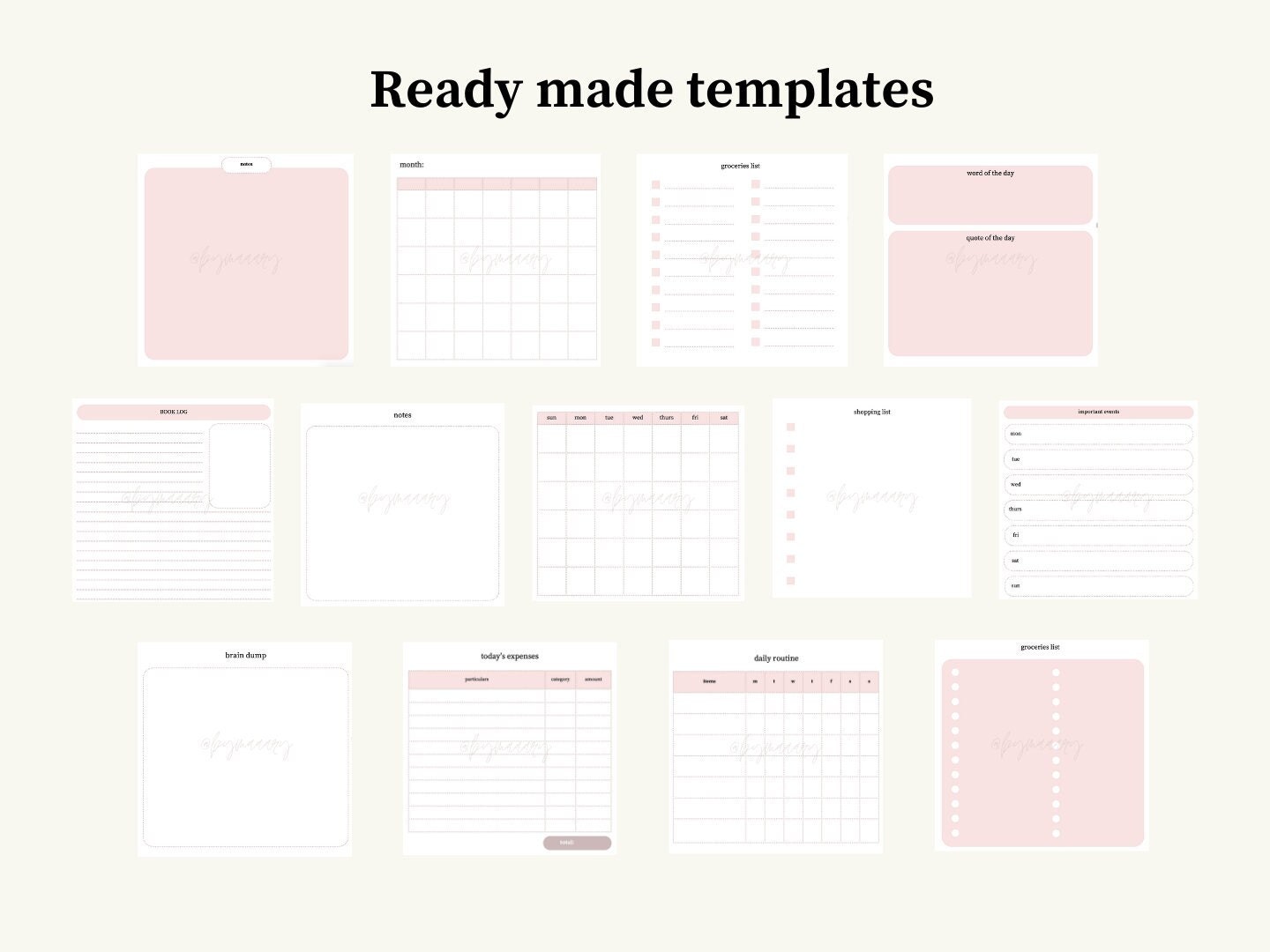 Daily Sticky Notes Templates | Digital and Printable | Editable on ...