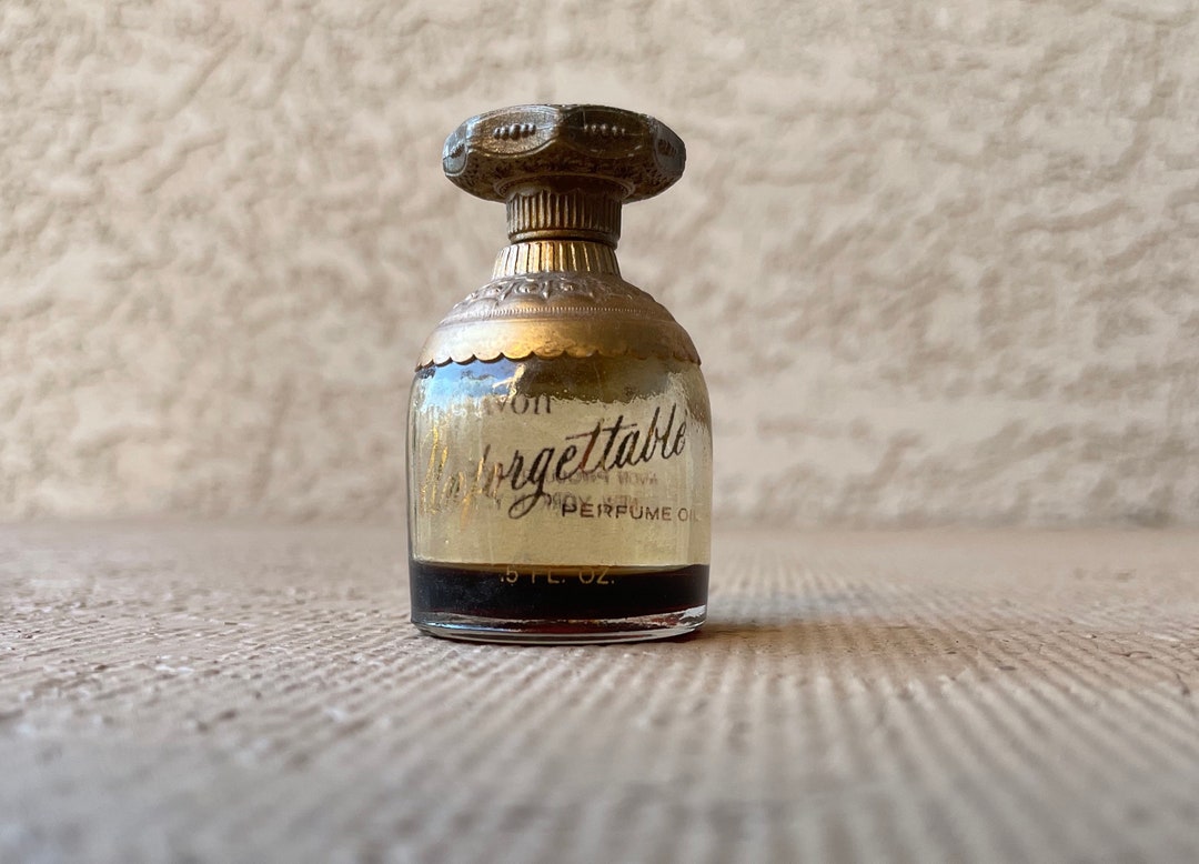 Avon Unforgettable Perfume Oil Bottle. Glass .5 FL. OZ. Some Perfume ...