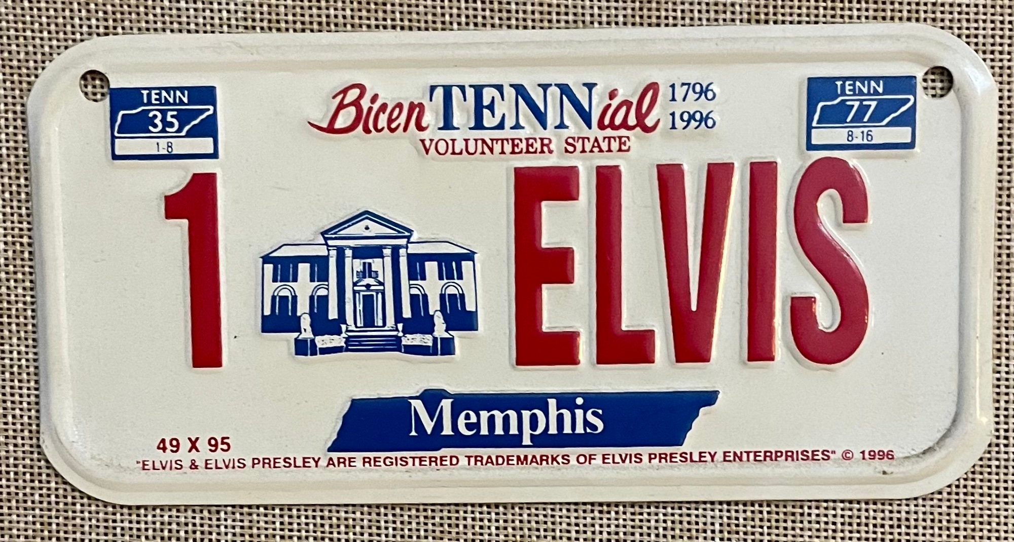 Elvis Souvenir License Plate. Memphis Tennessee. Elvis - Etsy