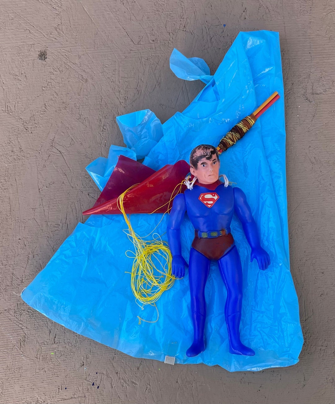 Superman Blow Mold Figure Kite. Plastic Kite With Parachute. Kite ...