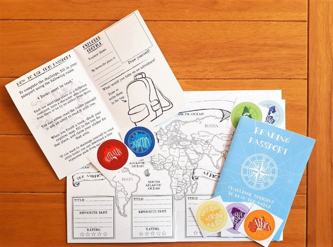 Reading Passport Digital Download - Etsy