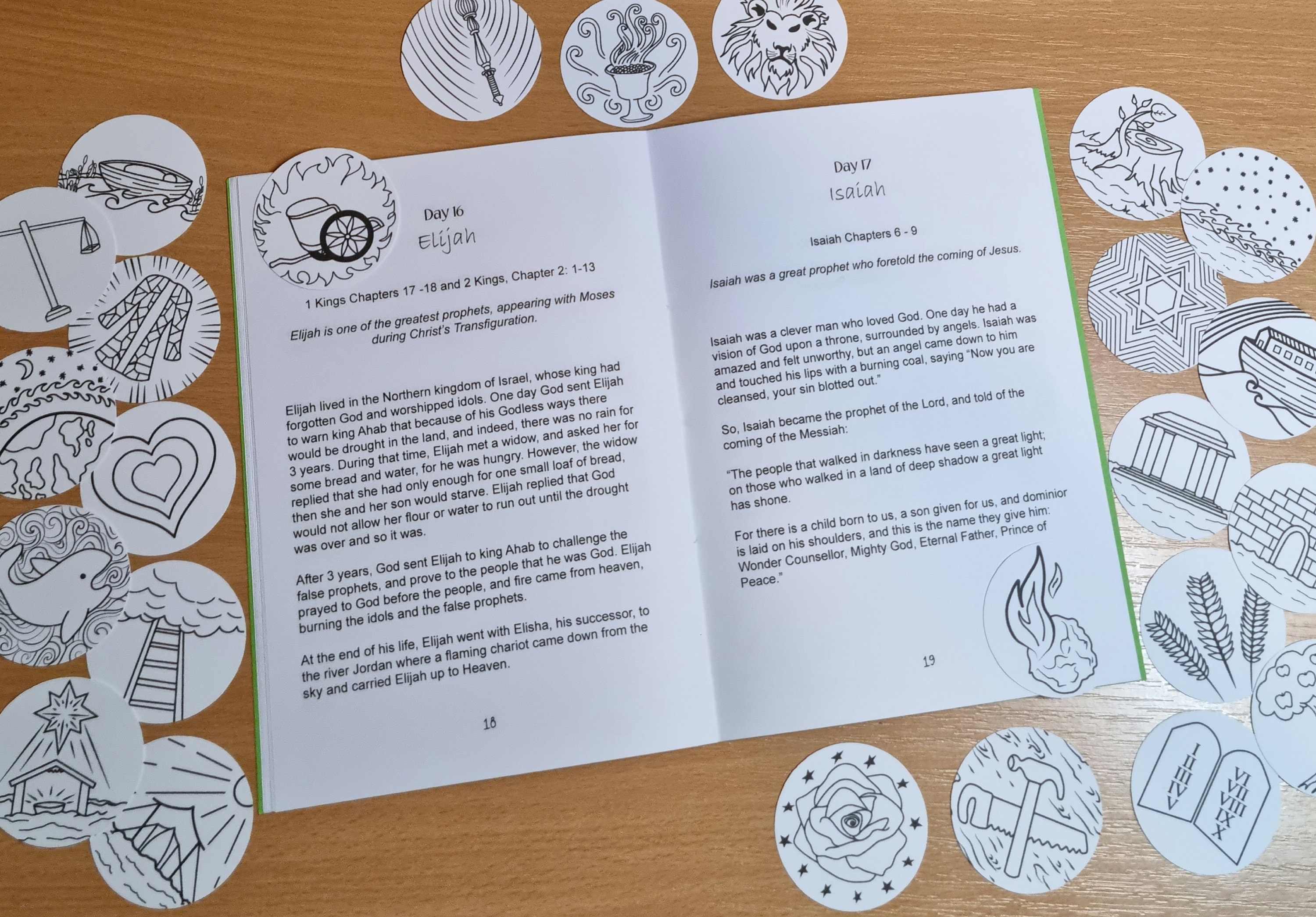 Jesse Tree Colouring Set | Etsy