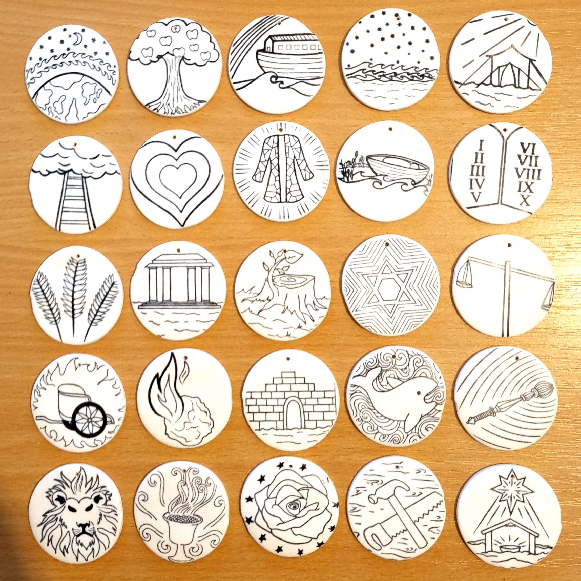 Jesse Tree Ornaments - Etsy UK